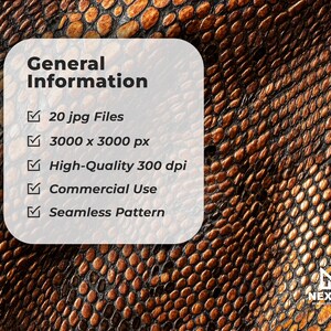 20 Realistic Snake Skin Seamless Patterns – 3000x3000 Px, 300 DPI ...