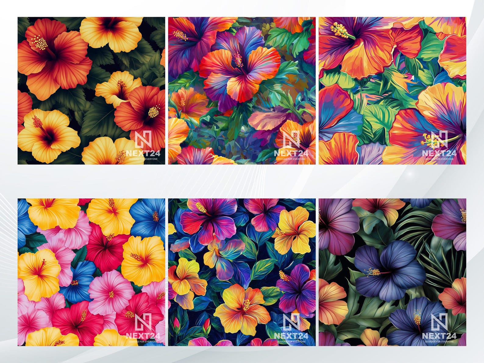 30 Hibiscus Patterns – Vibrant Flower Seamless Designs 3000x3000 Px ...