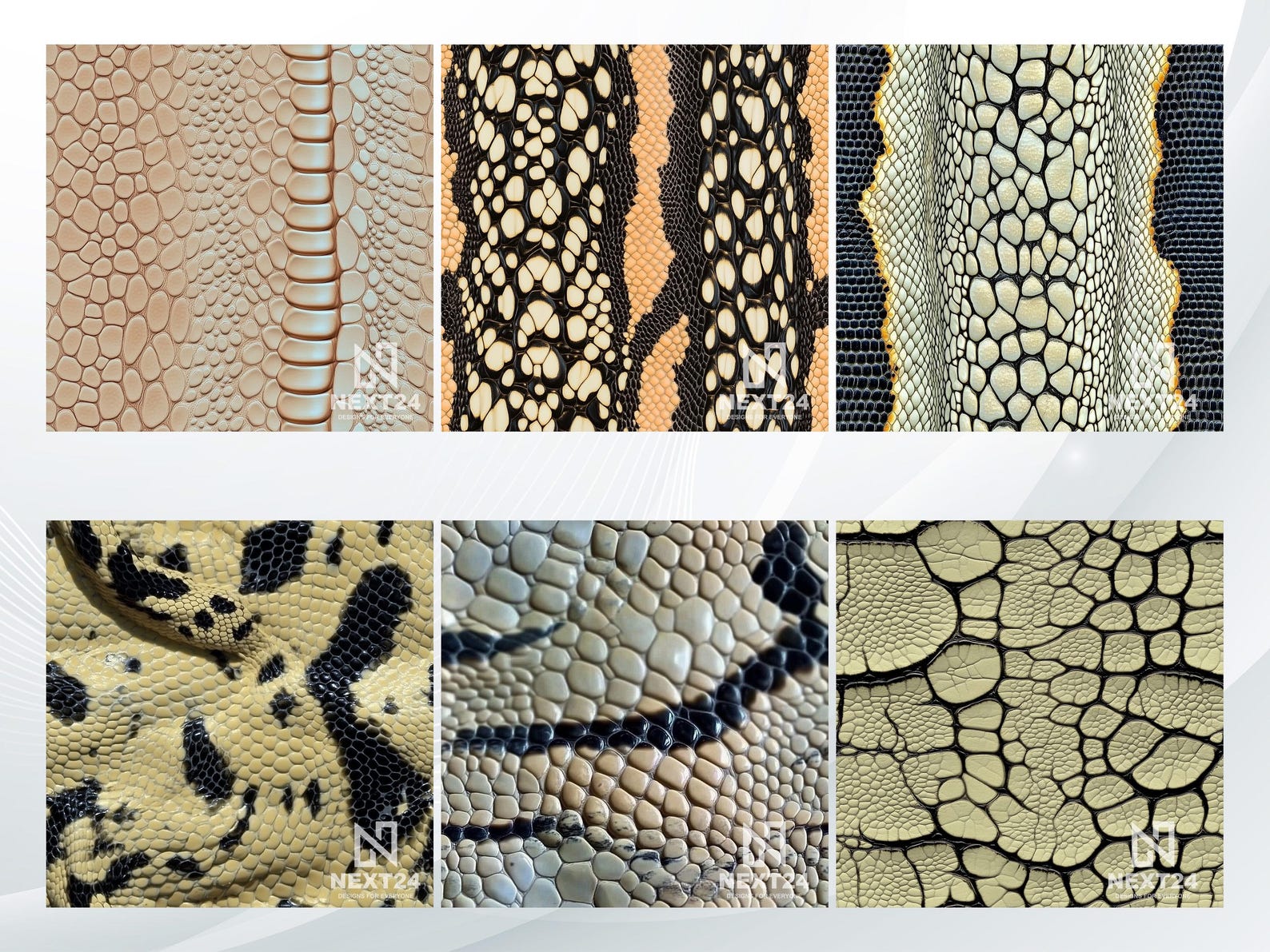 20 Realistic Snake Skin Seamless Patterns – 3000x3000 Px, 300 DPI ...