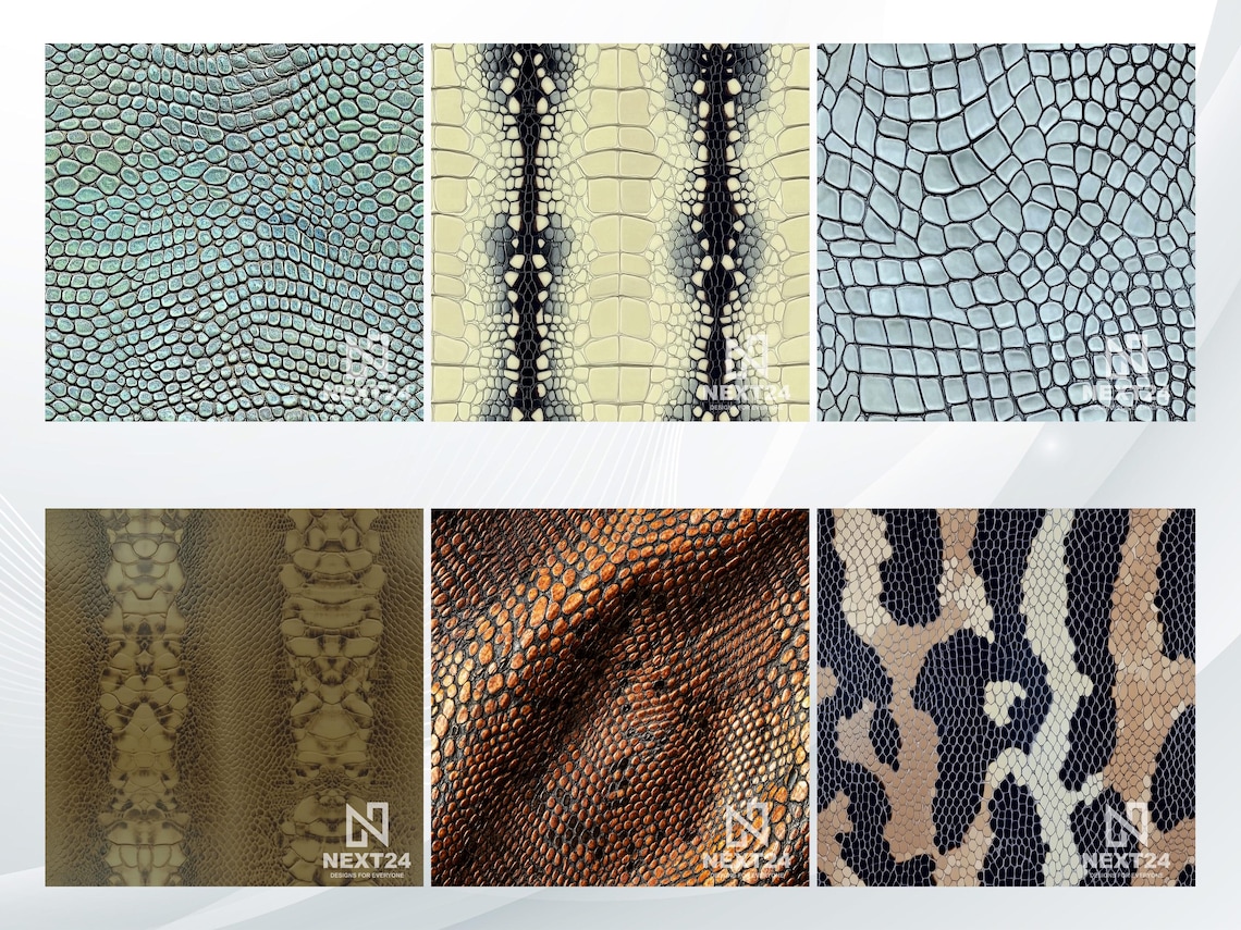 20 Realistic Snake Skin Seamless Patterns – 3000x3000 Px, 300 DPI ...