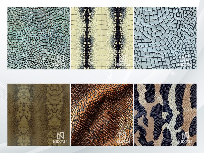 20 Realistic Snake Skin Seamless Patterns – 3000x3000 Px, 300 DPI ...