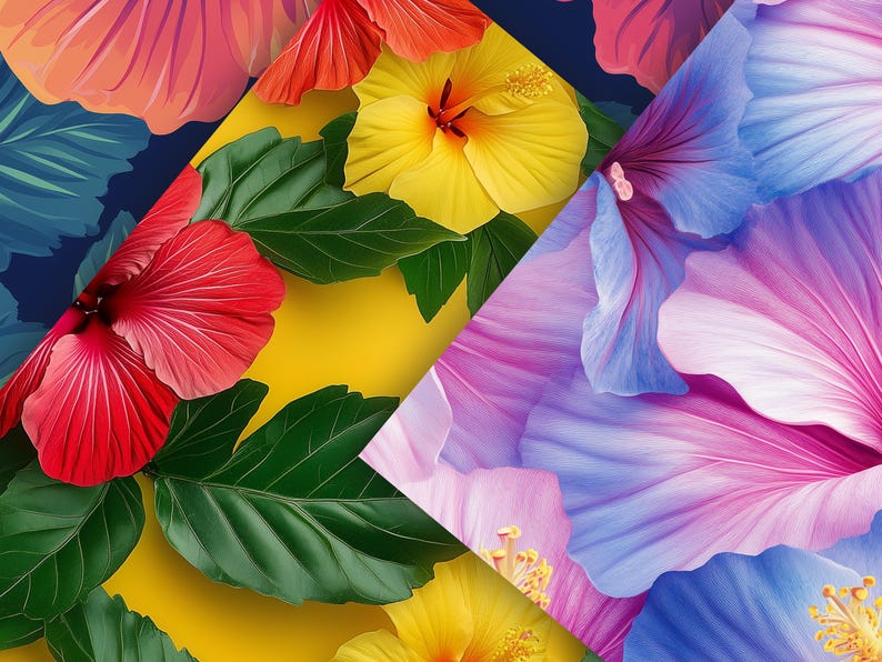30 Hibiscus Patterns – Vibrant Flower Seamless Designs 3000x3000 Px ...