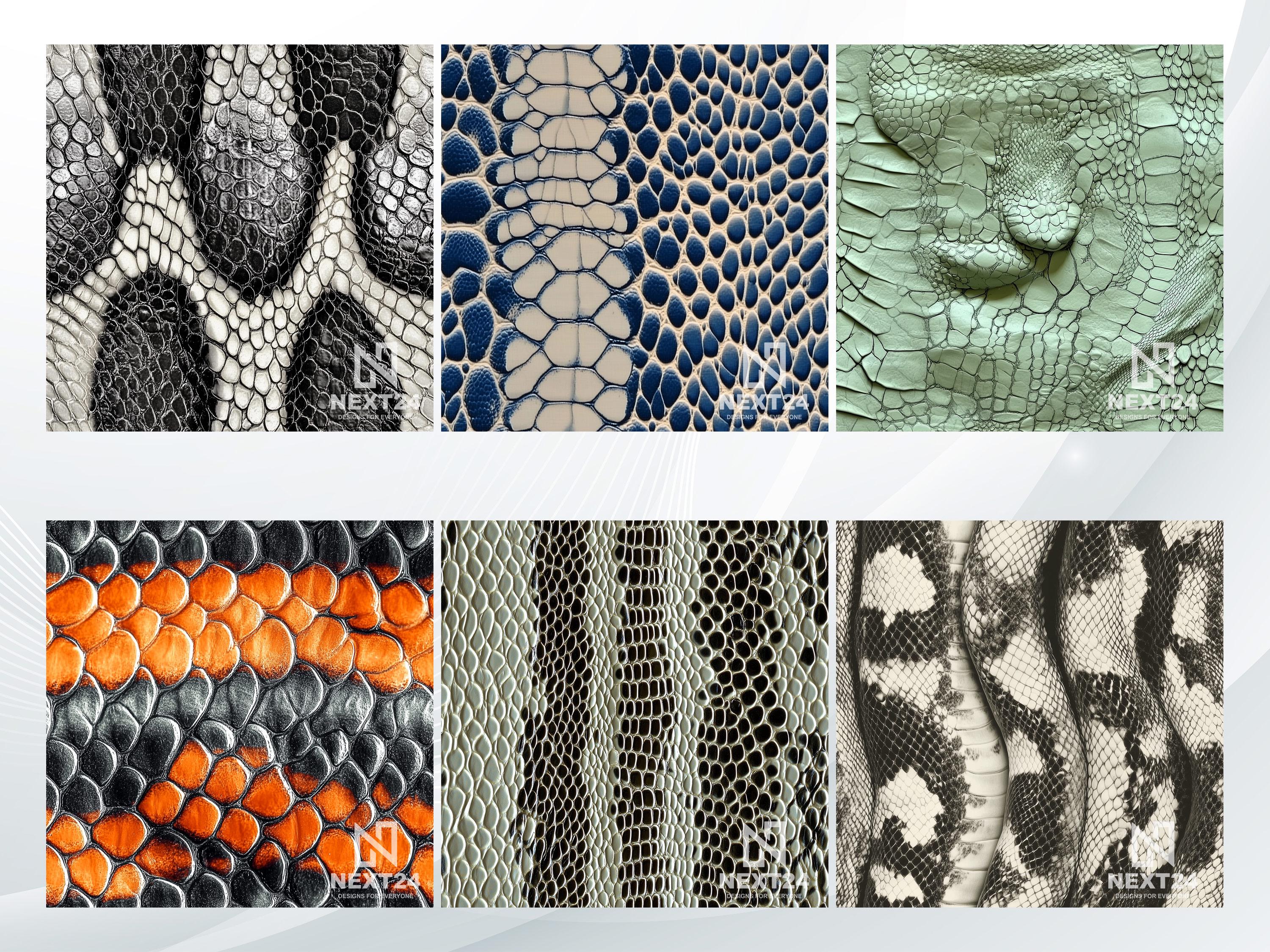 20 Realistic Snake Skin Seamless Patterns – 3000x3000 Px, 300 DPI ...