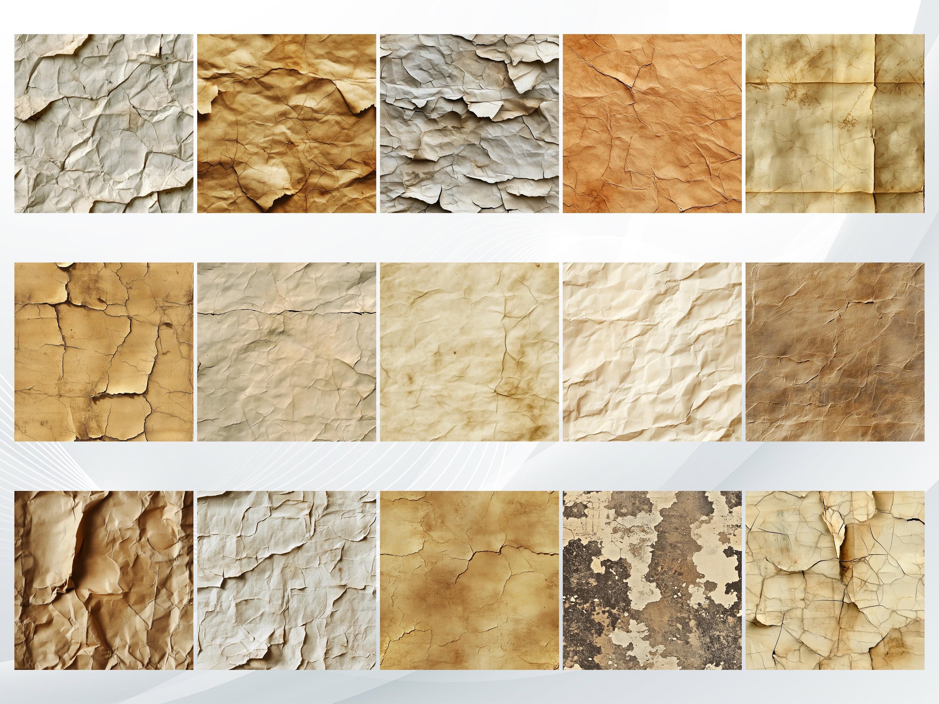 Seamless Old Paper Texture Pack – 30 JPG Patterns in 3000x3000 Px Resolution (300 DPI) for ...