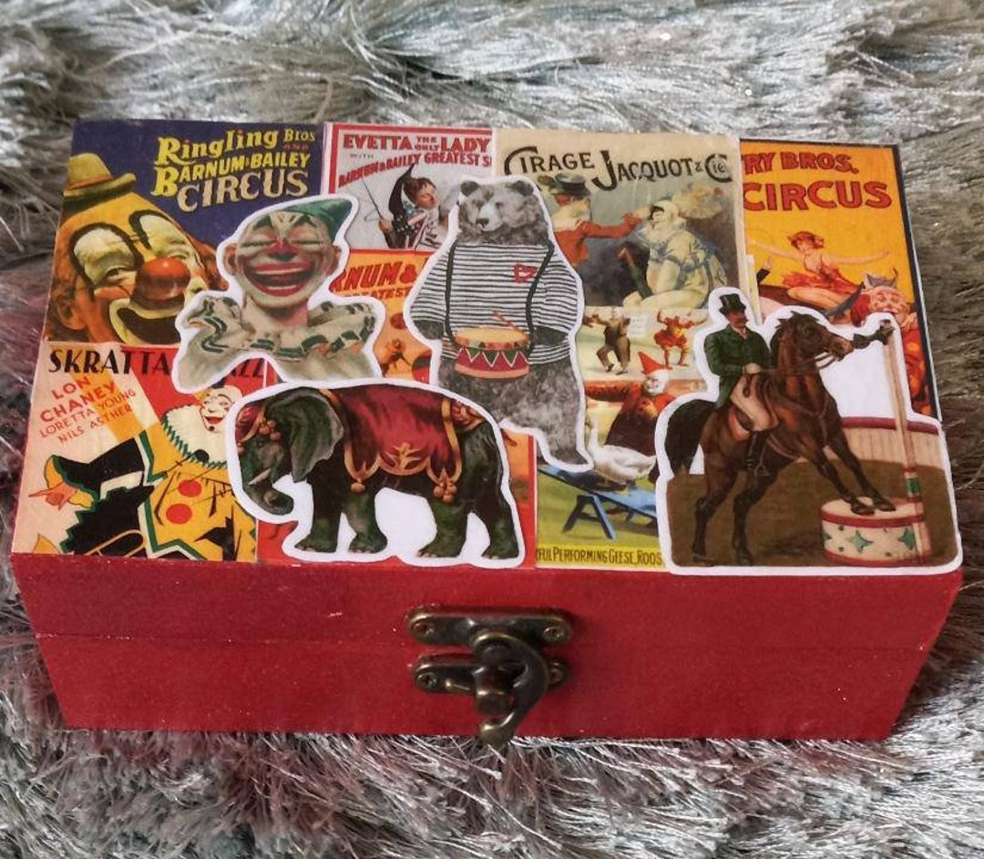 Classic Circus Glitter Treasure Box - Etsy