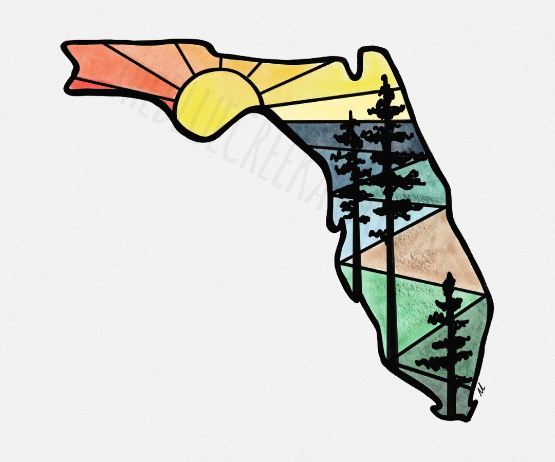 Florida Digital Watercolor - Etsy