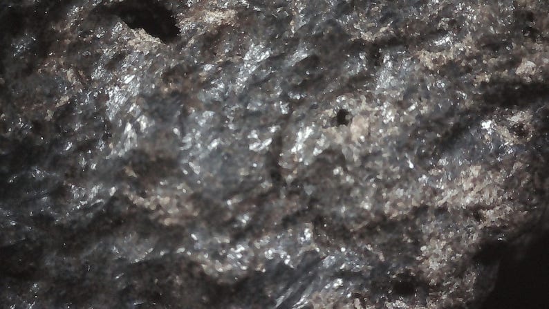 Large Achondrite Meteorite, Lunar Basalt, Crystalline Vesicular, Rich ...