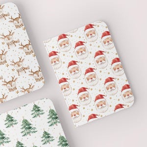 Christmas Watercolor Seamless Pattern Bundle, Holiday Digital Paper ...