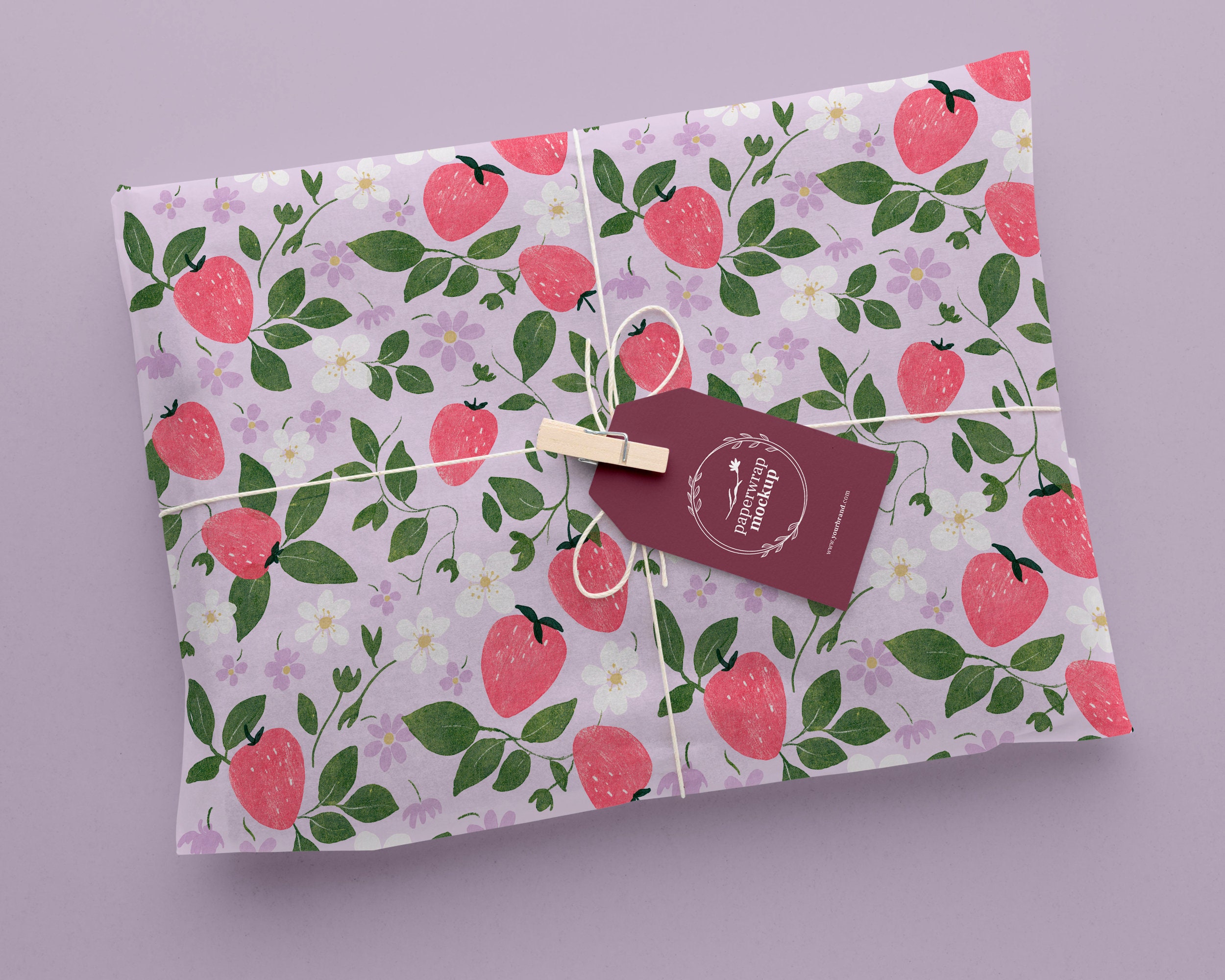 Strawberry Seamless Pattern, Pink Strawberries PNG Seamless File, Hand ...