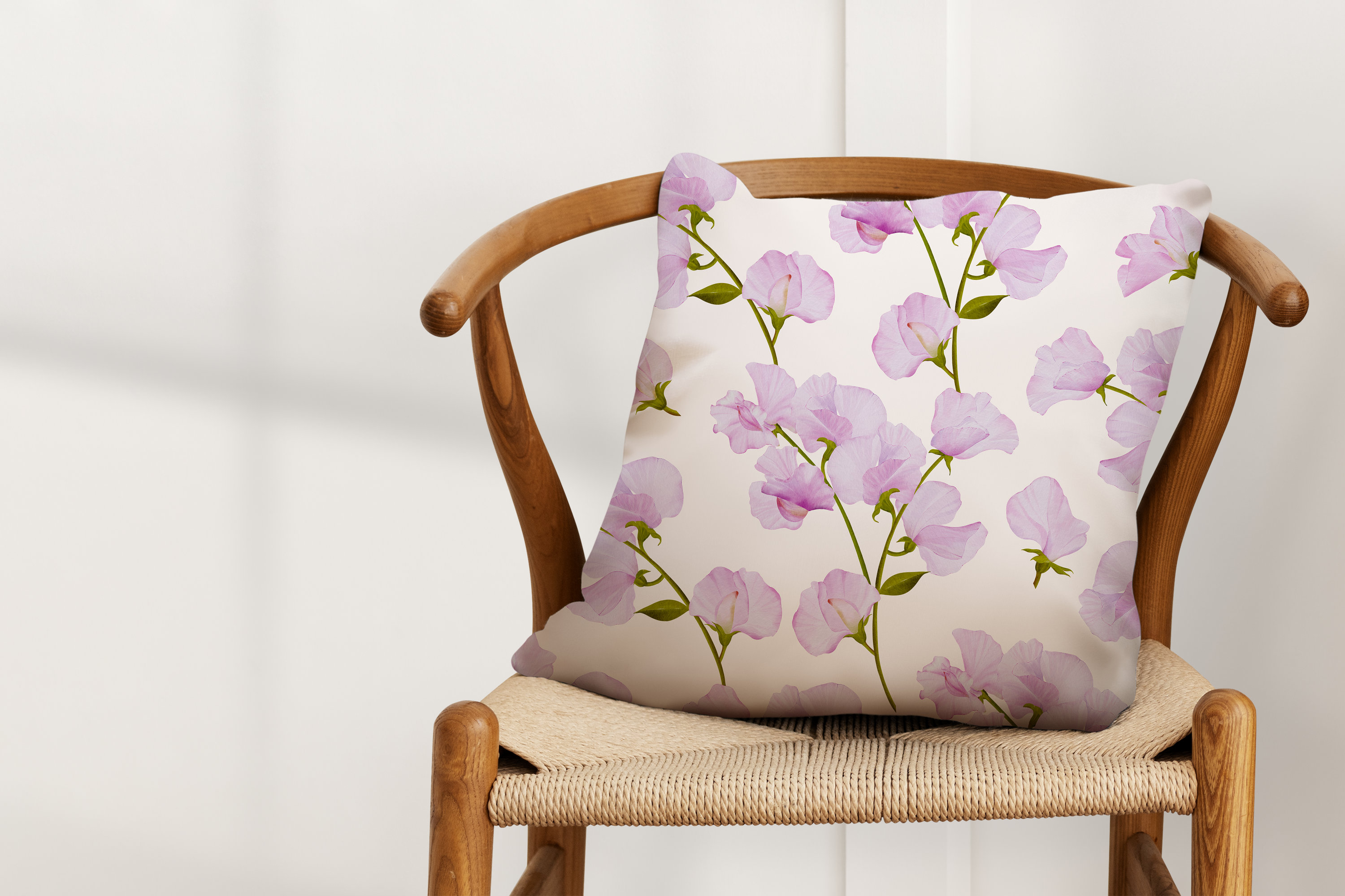 Sweet Pea Spring Background, Spring Seamless Pattern, Botanical Wall ...
