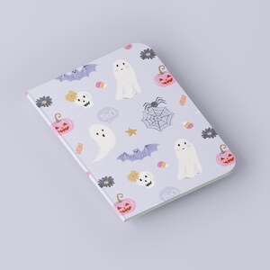 Pastel Halloween Seamless Pattern, Pink Halloween Png Decor, Cute Ghost ...