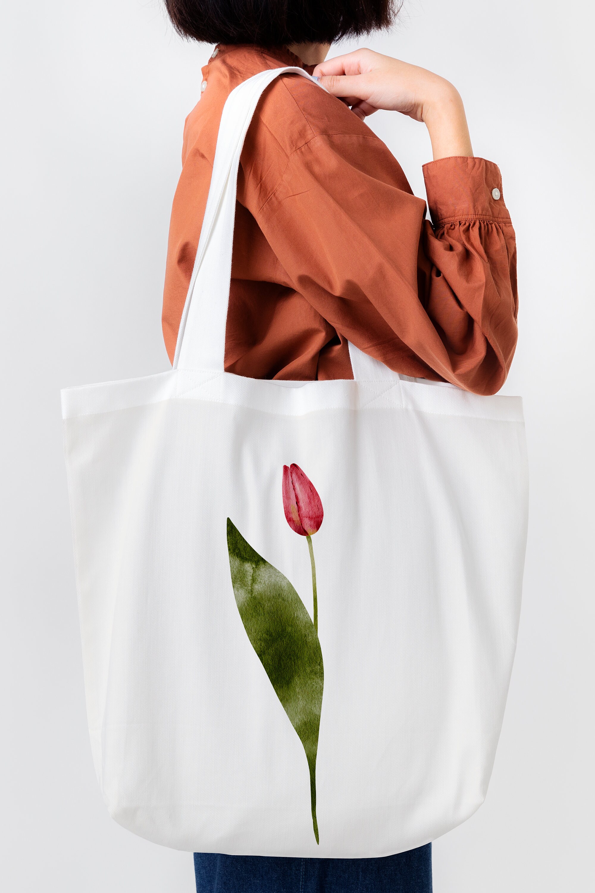 Watercolor Red Tulip Clipart Bundle, Spring Floral Clipart, Tulip ...