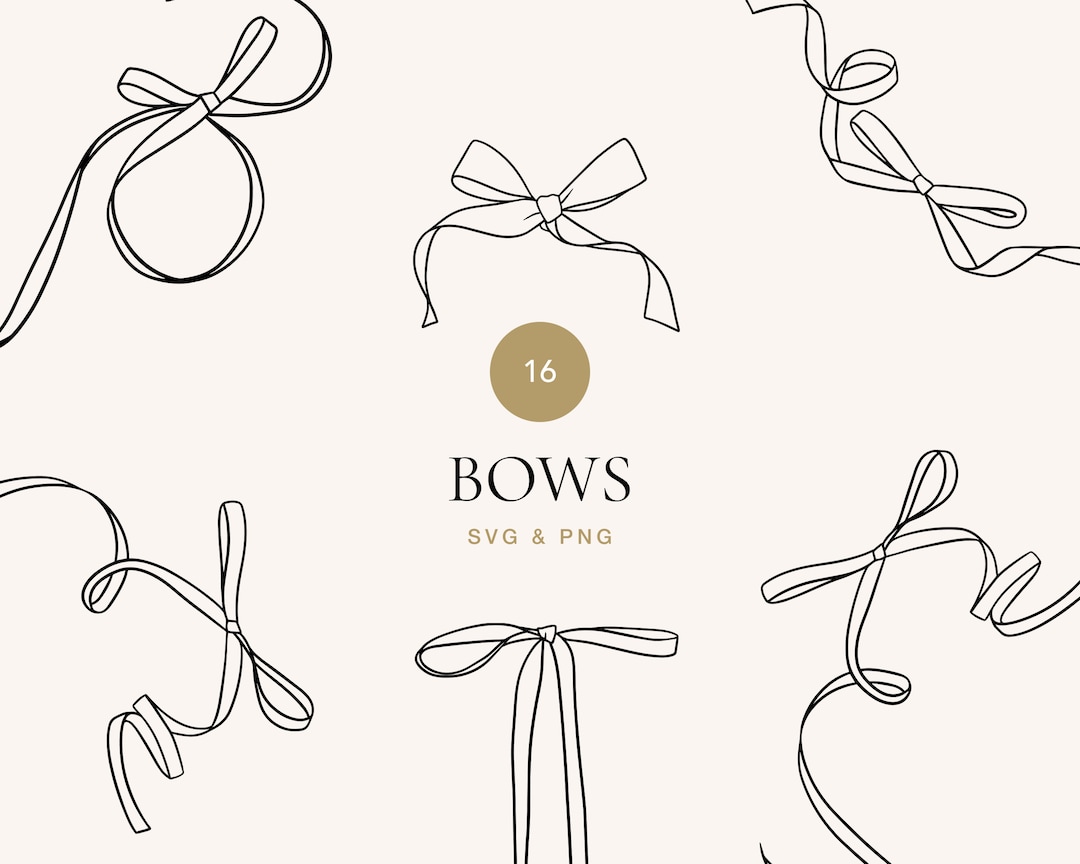 Line Bow Svg Clipart, Bow Png Collection, Baby Girl Clipart, Baby Boy ...