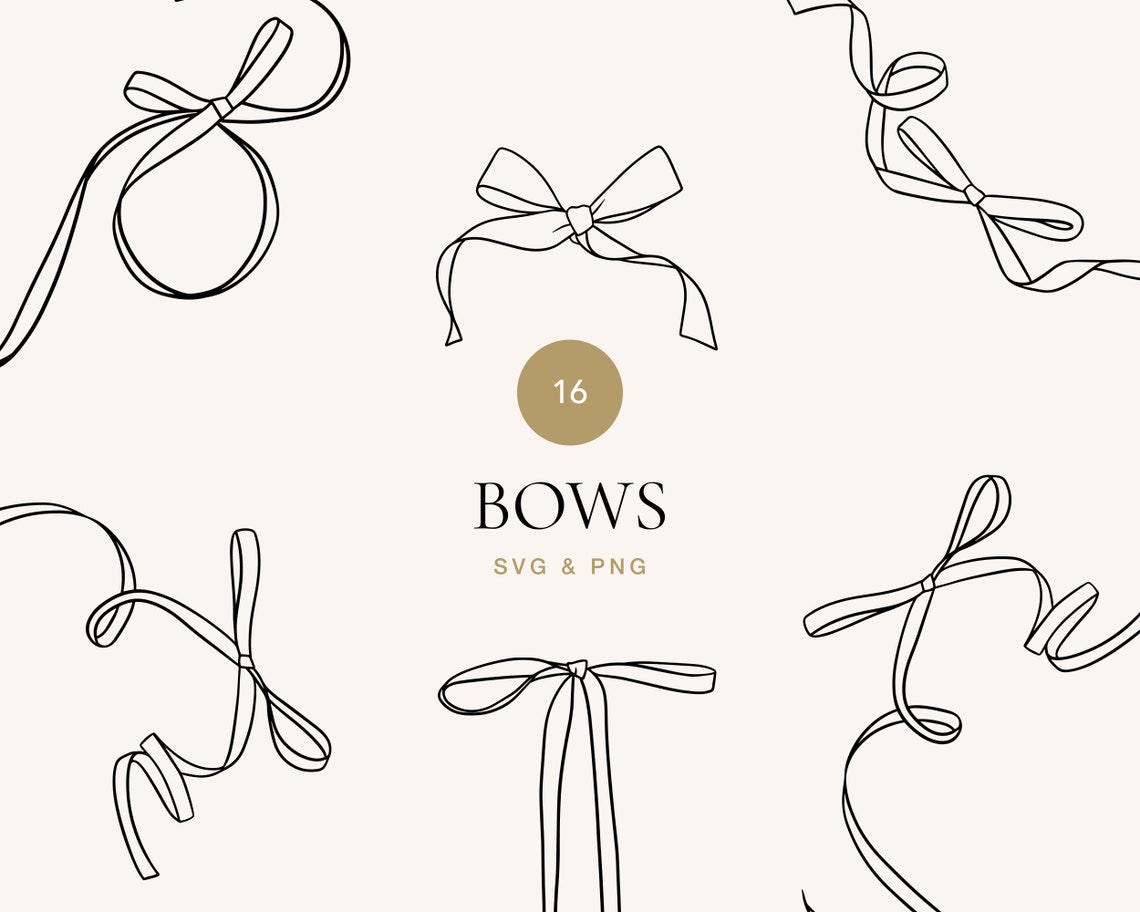 Line Bow Svg Clipart, Bow Png Collection, Baby Girl Clipart, Baby Boy ...