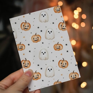 Halloween Seamless Pattern Bundle, 10 Spooky Watercolor Designs, Cute ...