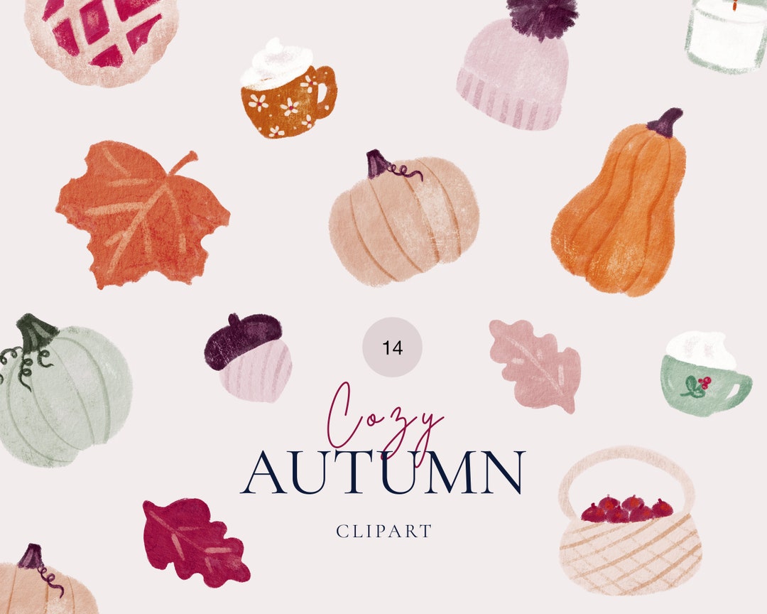 Thanksgiving Clipart, Autumn Clipart, Cute Fall Stickers Clipart ...