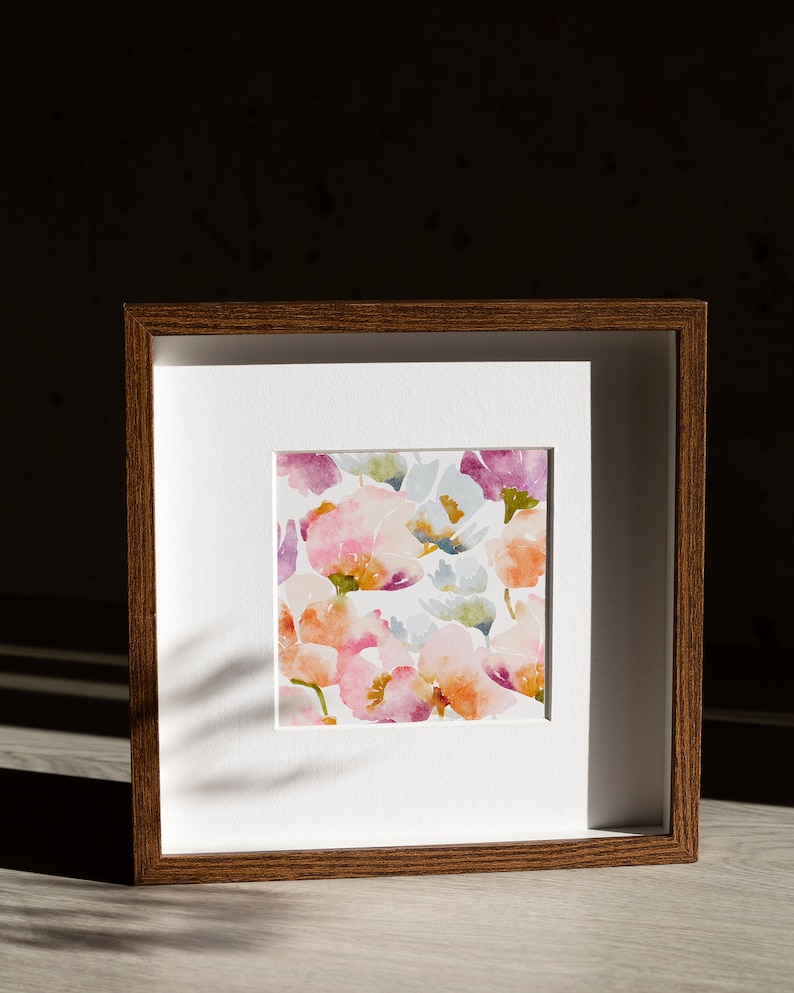 Watercolor Abstract Floral Seamless Background, Pastel Spring Flowers ...