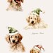 Cute Dog Watercolor Clipart, Christmas Dog Clipart, Puppy Clipart ...