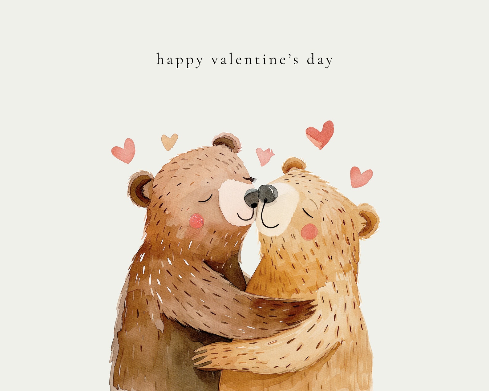 Watercolor Clipart Valentine Day, Cute Bear Love Clipart, Bear With ...