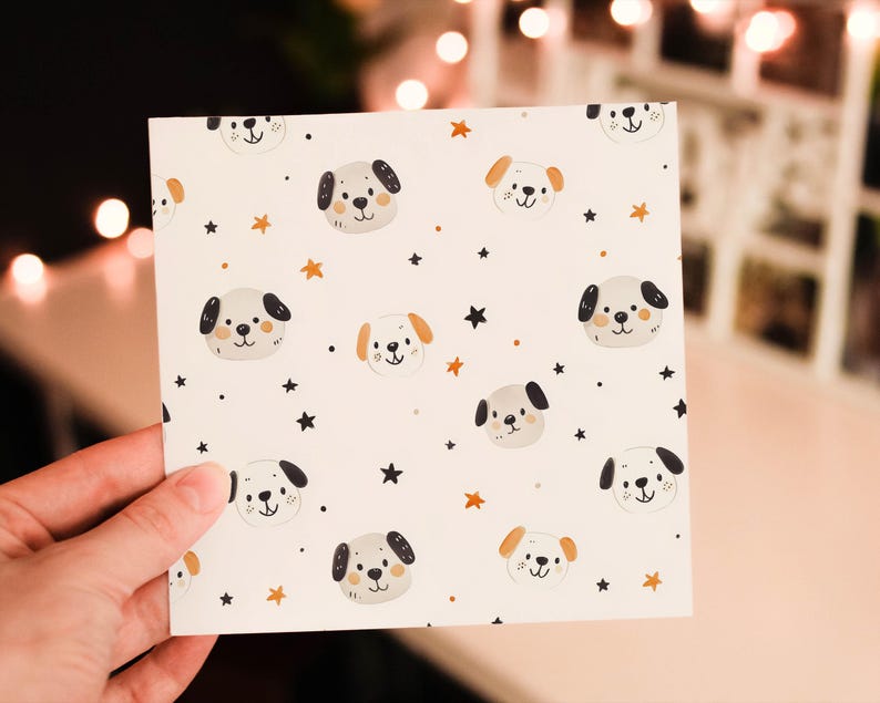 Cute Watercolor Dogs Seamless Pattern, Pet Portrait Repeat Design, Dog ...