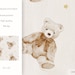 Watercolor Teddy Bear Seamless Pattern, Neutral Nursery Digital Paper ...