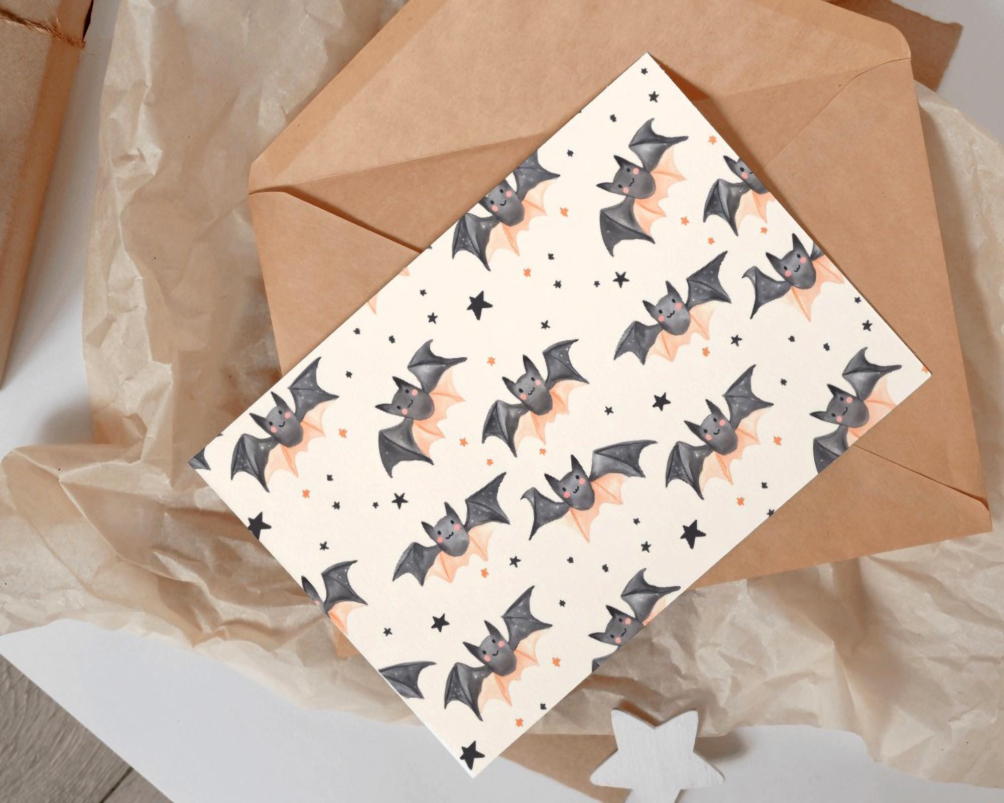 Cute Bat Halloween Pattern, Spooky Bat Digital Paper, Halloween ...