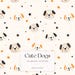 Cute Watercolor Dogs Seamless Pattern, Pet Portrait Repeat Design, Dog ...
