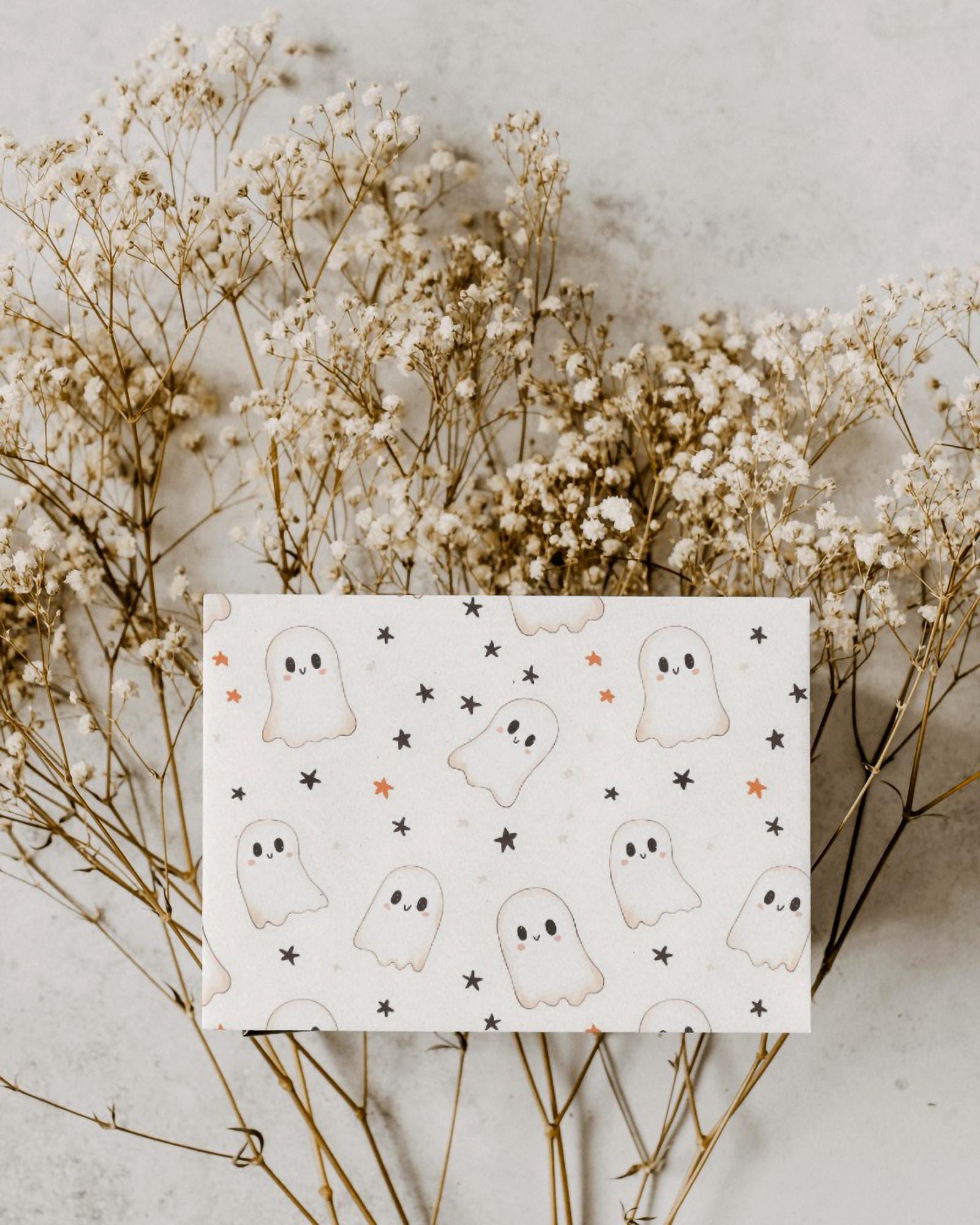 Cute Ghost Halloween Pattern, Spooky Ghost Digital Paper, Halloween ...