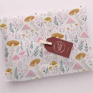 Pastel Mushroom Seamless Pattern, Hand-painted Watercolor Mushroom ...