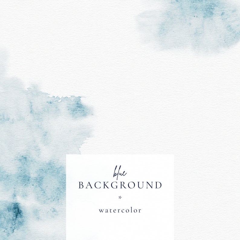 Blue Watercolor Digital Paper, Watercolor Texture, Logo Background ...