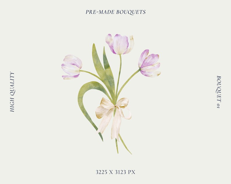 Watercolor Tulip Spring Clipart, Elegant Purple Flowers Png, Mothers ...