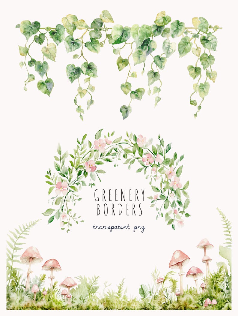 Watercolor Fairy Garden Clipart, Pink Fairy Princess PNG, Woodland ...