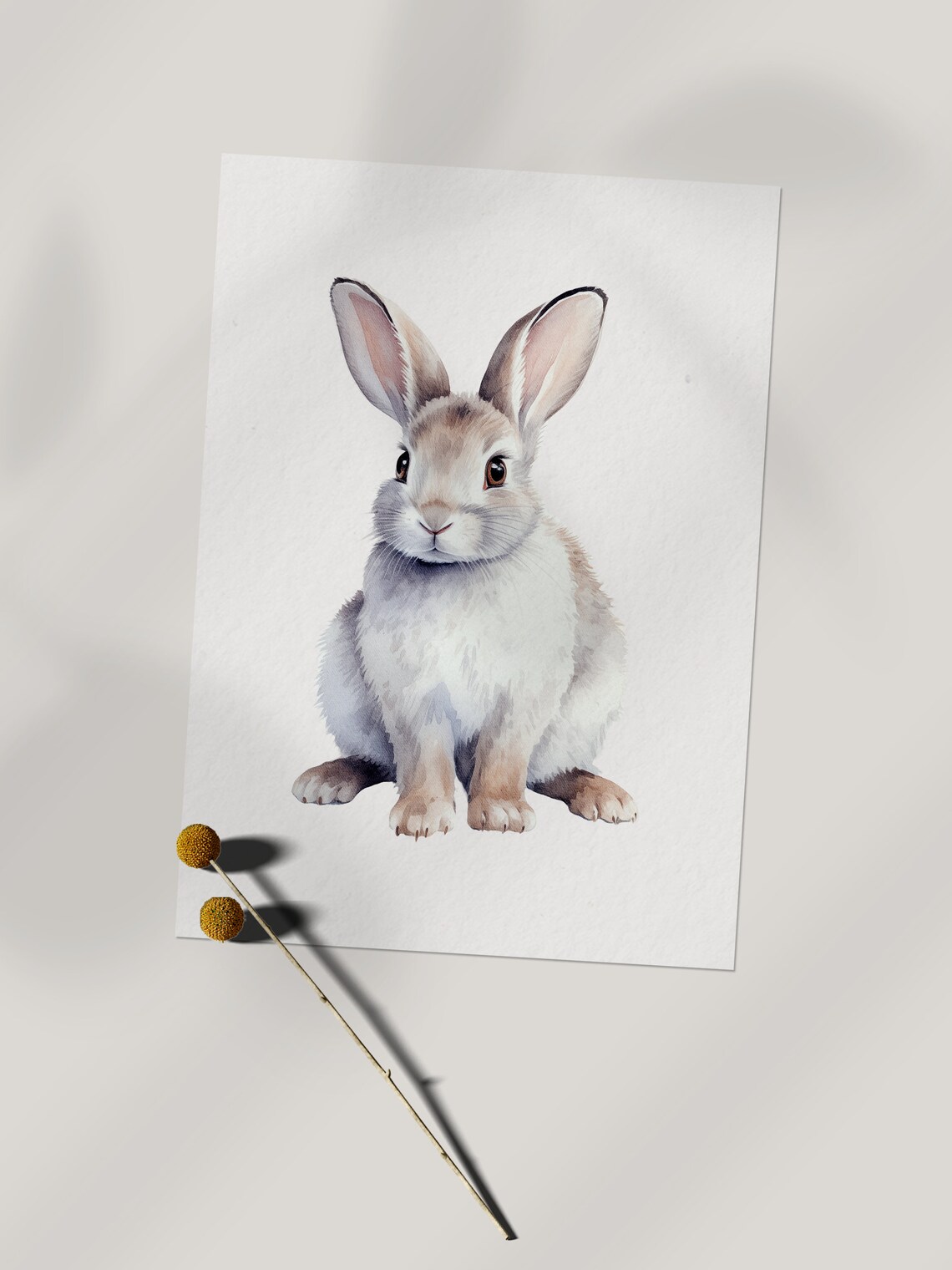 Watercolor Rabbit Clipart, Easter Rabbit Png, White Rabbit Art Print ...