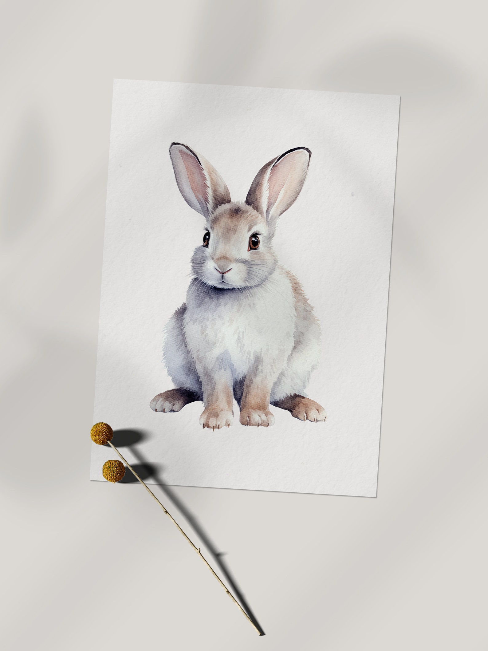 Watercolor Rabbit Clipart, Easter Rabbit Png, White Rabbit Art Print ...