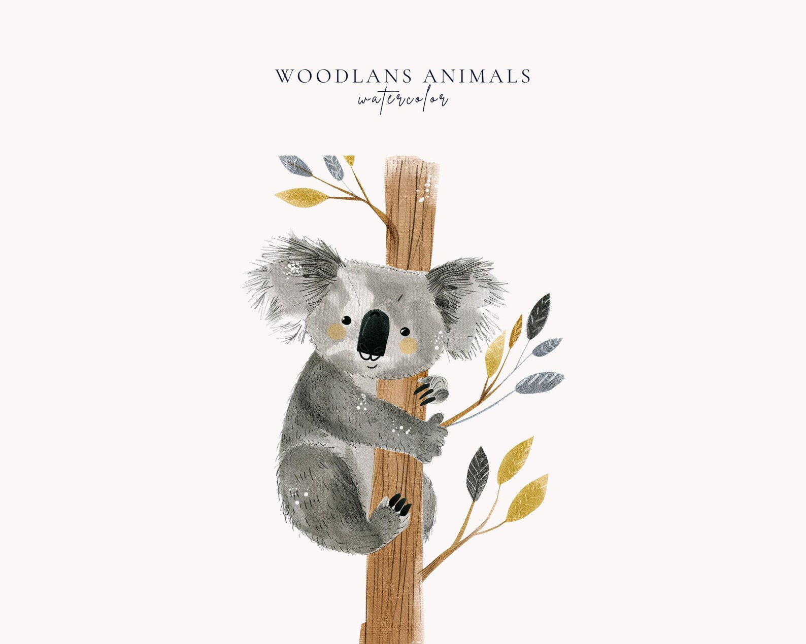 Watercolor Woodland Animals Clipart, Forest Friends Clip Art, Cute Fall ...
