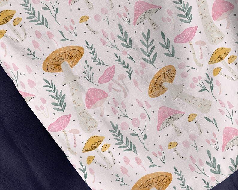 Pastel Mushroom Seamless Pattern, Hand-painted Watercolor Mushroom ...