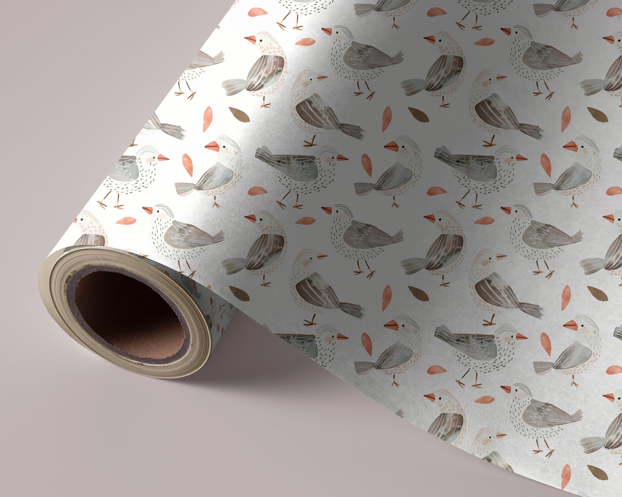 Whimsical Seagull Digital Paper Seamless Pattern for Scrapbooking ...