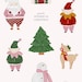 Whimsical Christmas Clipart Bundle, Cute Santa and Elf Illustrations ...