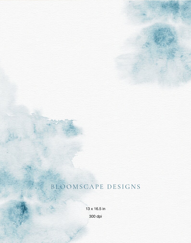 Blue Watercolor Digital Paper, Watercolor Texture, Logo Background ...