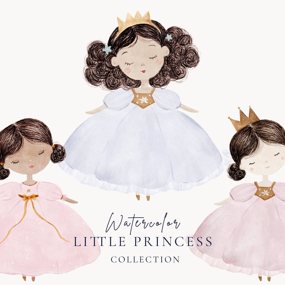 Baby Princess Watercolor Clipart, Cute Princess Pastel Png, Pink Baby ...