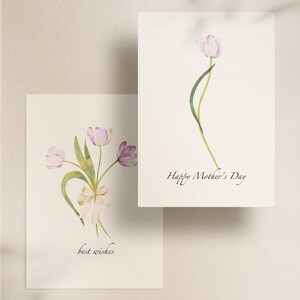 Watercolor Tulip Spring Clipart, Elegant Purple Flowers Png, Mothers ...