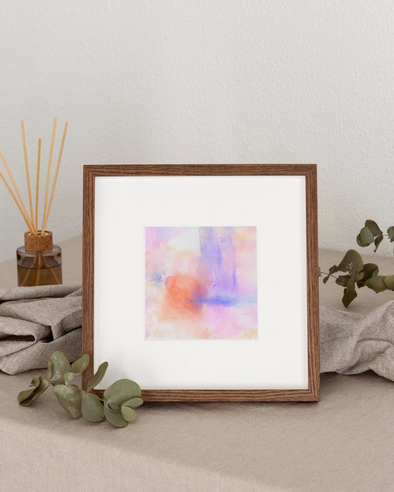 Pastel Watercolor Digital Background Clip Art, Purple Orange Watercolor ...