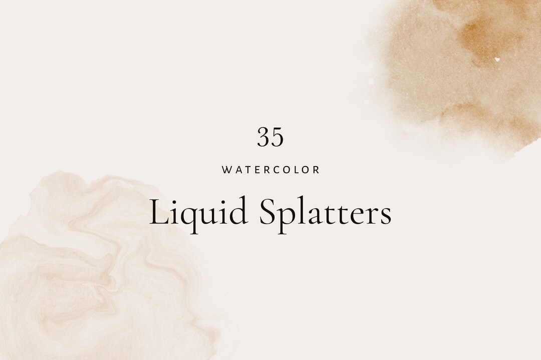 Liquid Watercolor Splatters - Watercolor Splashes PNG - Watercolor Ink ...
