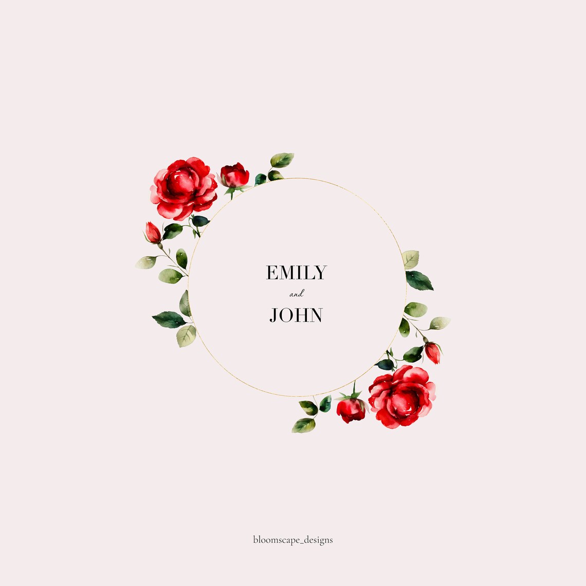 Rose Round Frame Clipart, Rose Border Png, Watercolor Border, Elegant ...