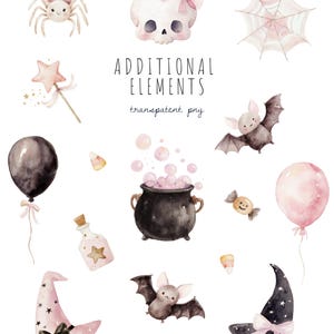 Pastel Halloween Clipart, Cute Ghost PNG, Kawaii Halloween Bundle ...