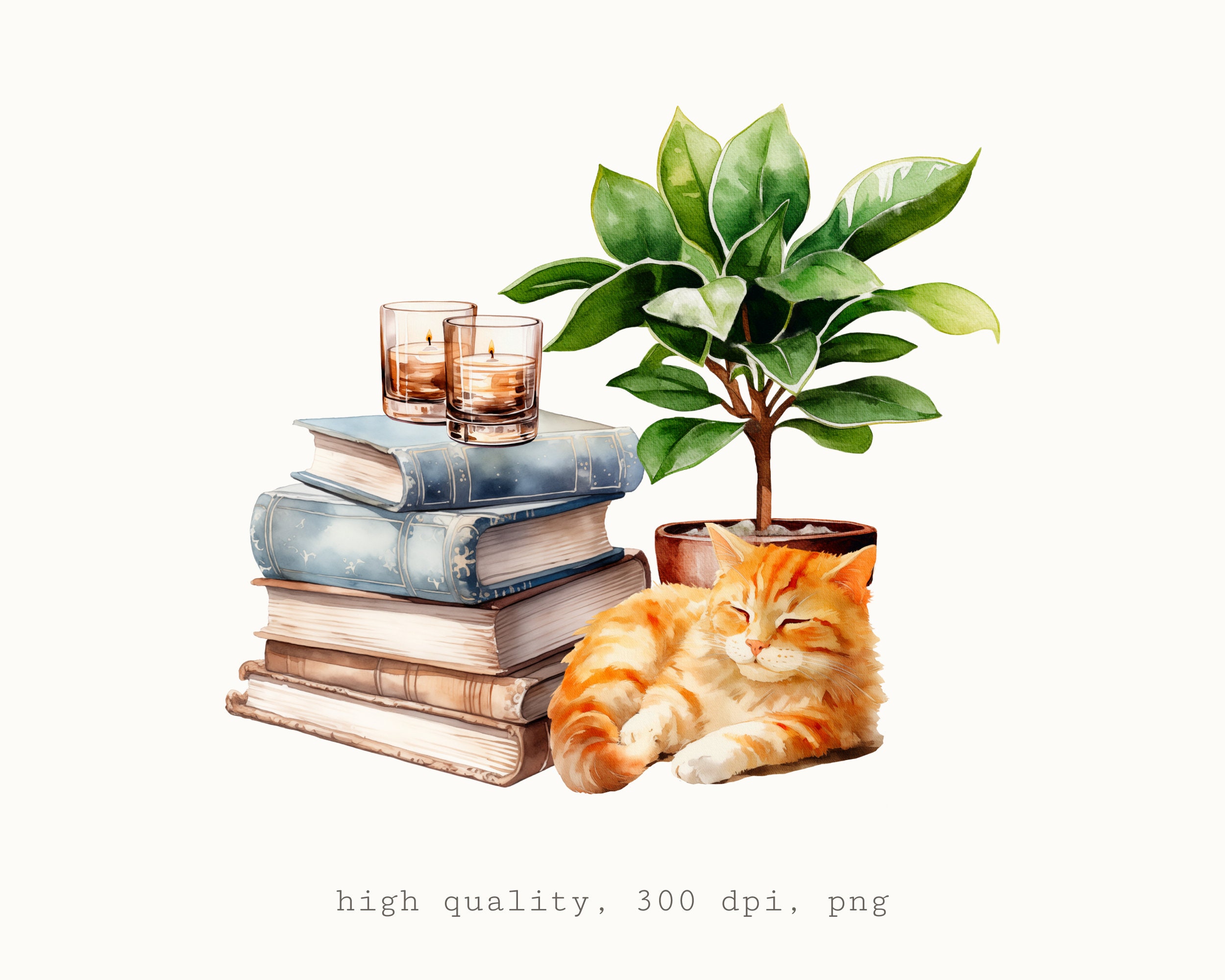 Watercolor Book Clipart Png, Reading Clipart, Open Book Clipart, Book ...