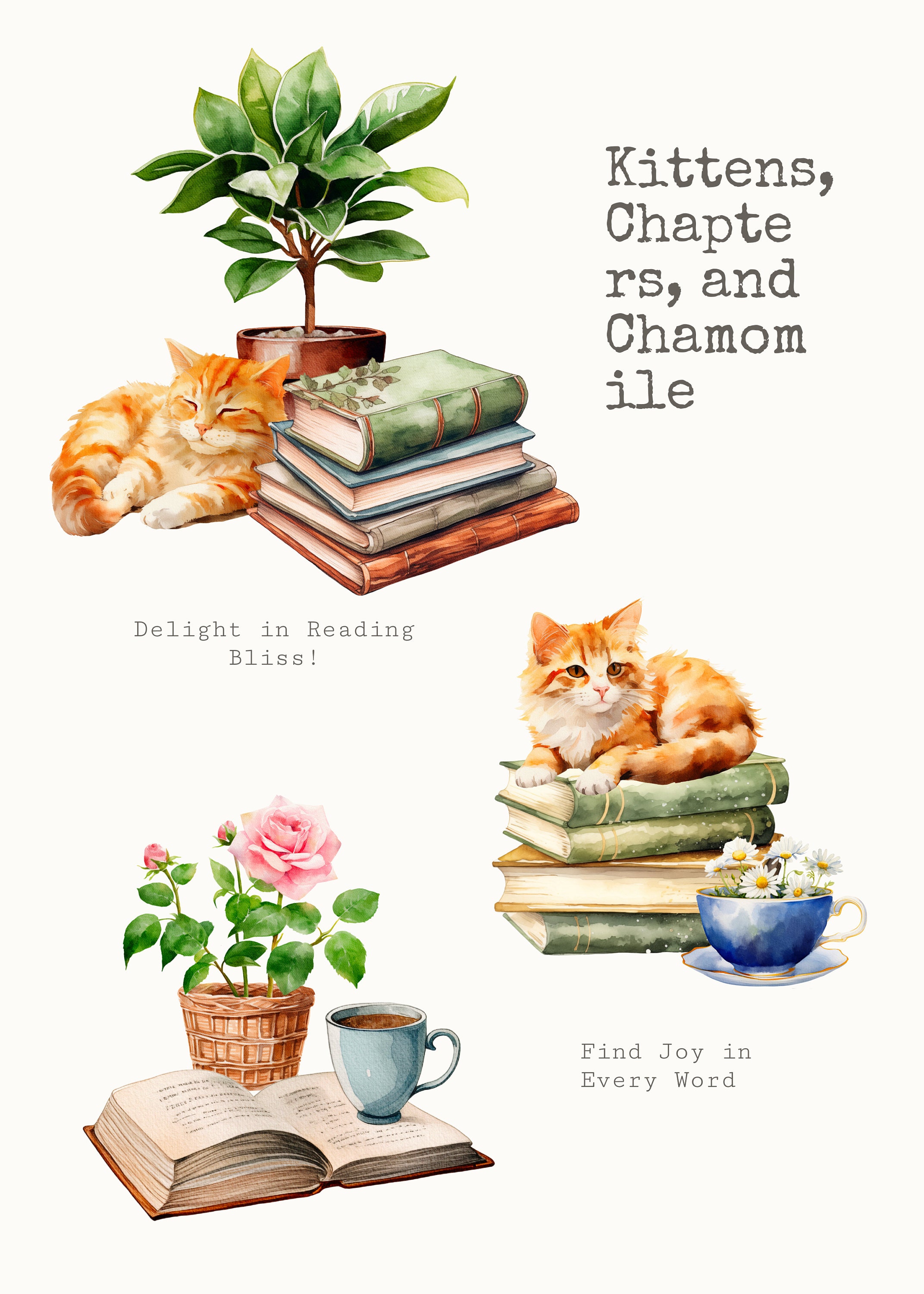 Watercolor Book Clipart Png, Reading Clipart, Open Book Clipart, Book ...