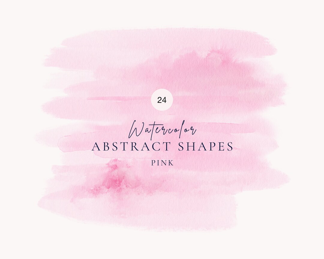 Pale Pink Watercolor Splashes Clipart, Watercolor Abstract Shapes Png ...