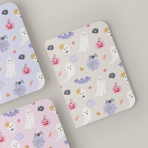 Pastel Halloween Seamless Pattern, Pink Halloween Png Decor, Cute Ghost ...