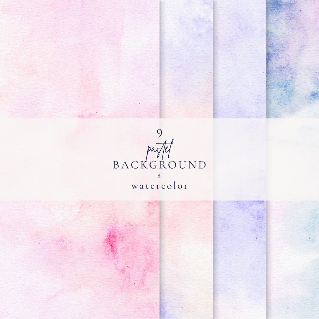Pastel Watercolor Digital Background Clip Art, Watercolor Paper Texture ...